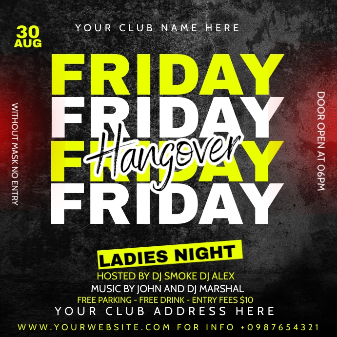Plantilla de friday night | PosterMyWall