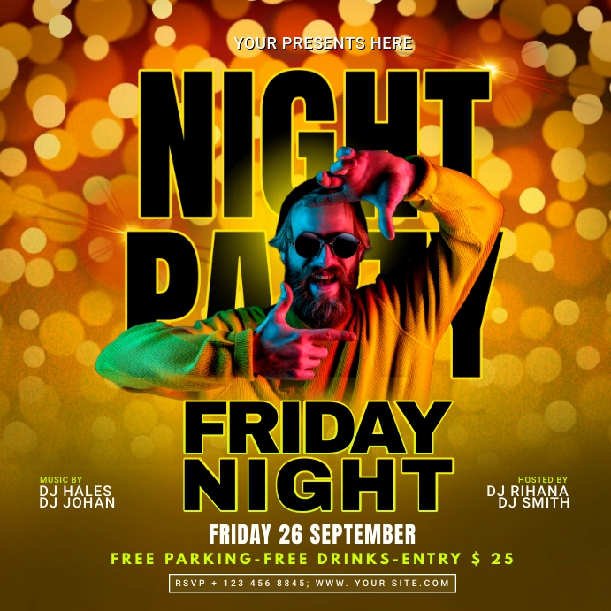 FRIDAY NIGHT Template | PosterMyWall