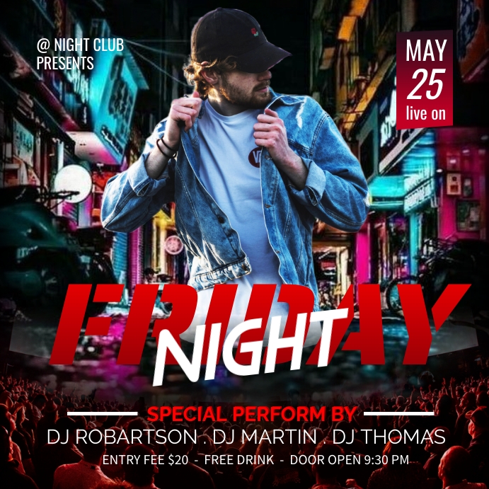 Friday Night Template | PosterMyWall