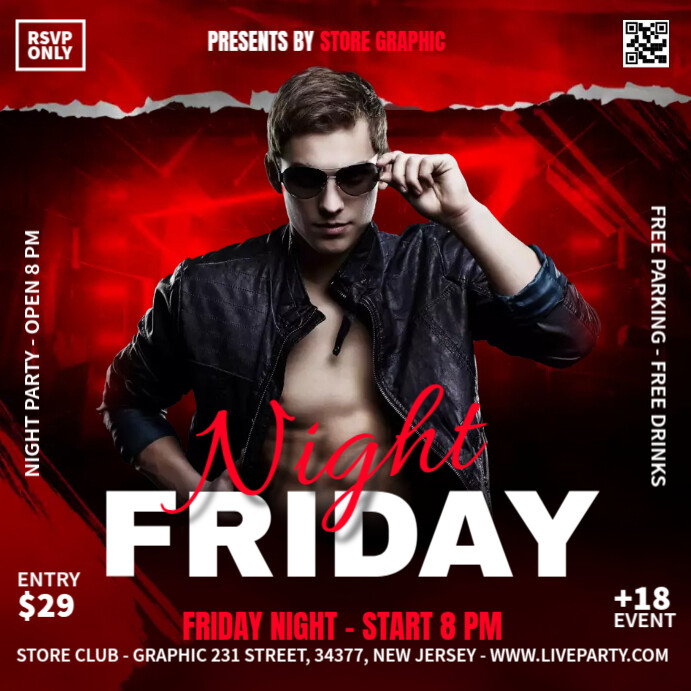 Friday Night Template | PosterMyWall