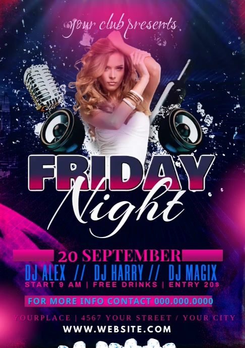 Friday night Template | PosterMyWall