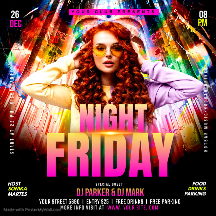FRIDAY NIGHT Template | PosterMyWall