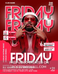 Friday night urban party video flyer Template | PosterMyWall