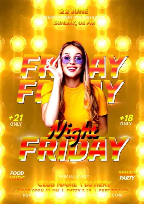 FRIDAY NIGHT Template | PosterMyWall