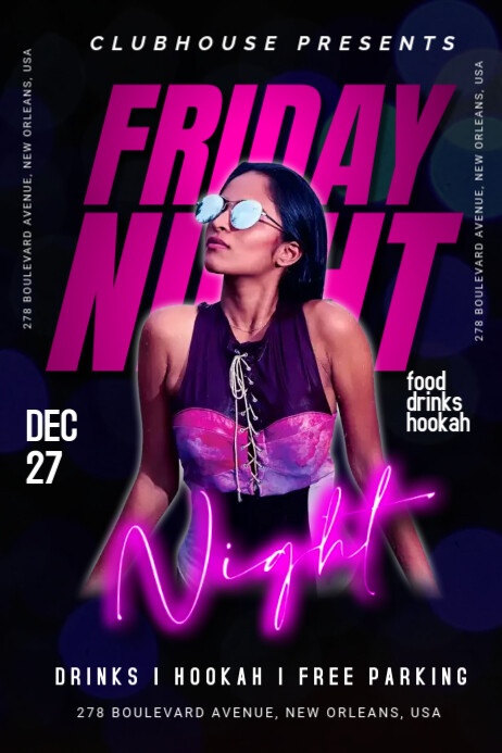 FRIDAY NIGHT Template | PosterMyWall