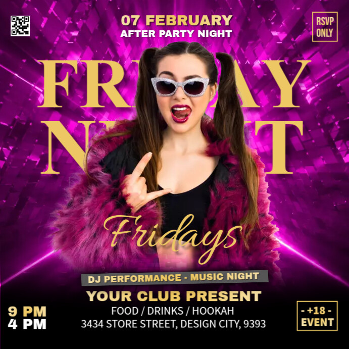 Friday Night Template | PosterMyWall