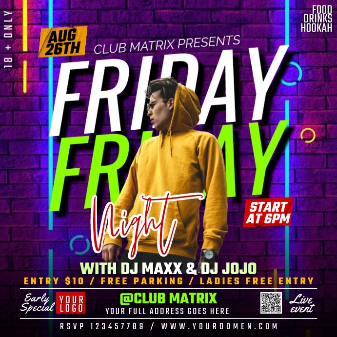 Friday Night Template | PosterMyWall