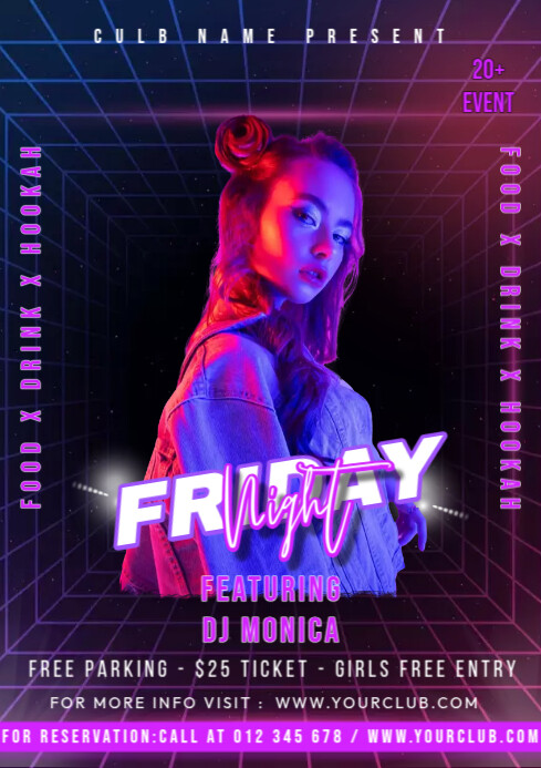 Modèle Friday Night | PosterMyWall