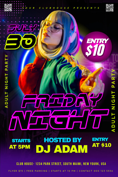FRIDAY NIGHT Template | PosterMyWall