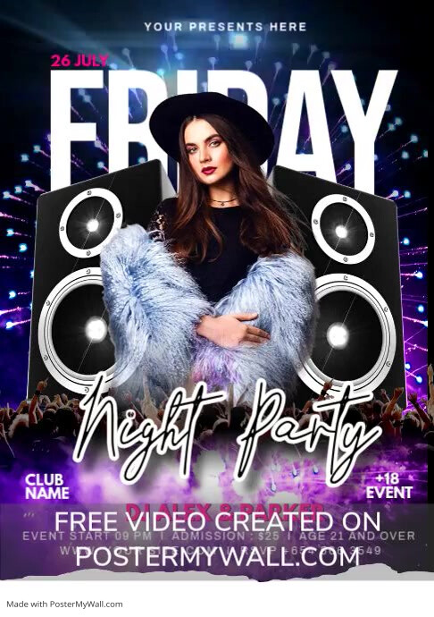 Plantilla de FRIDAY NIGHT | PosterMyWall
