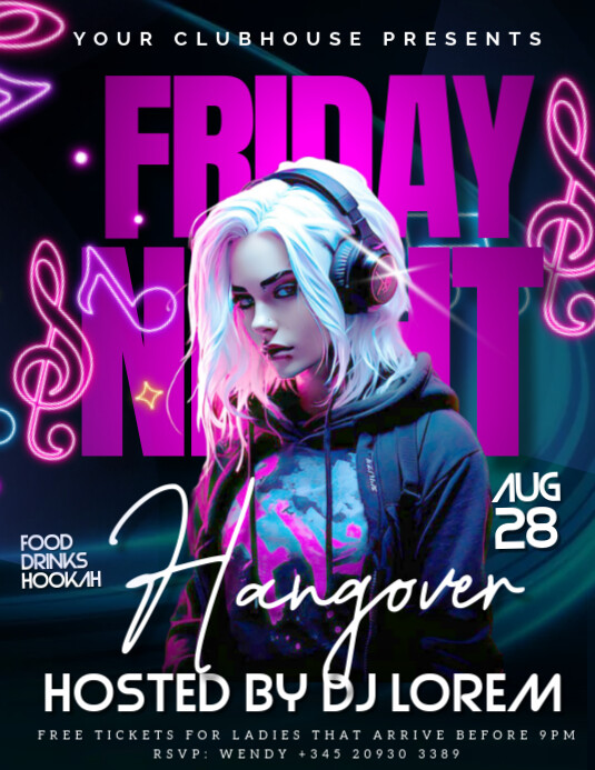 Plantilla de FRIDAY NIGHT | PosterMyWall