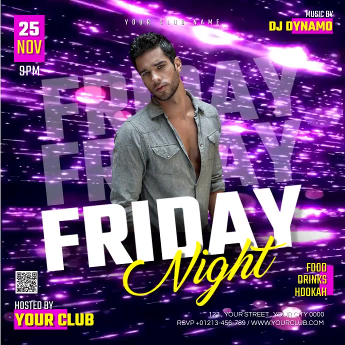 Friday Night Template | PosterMyWall