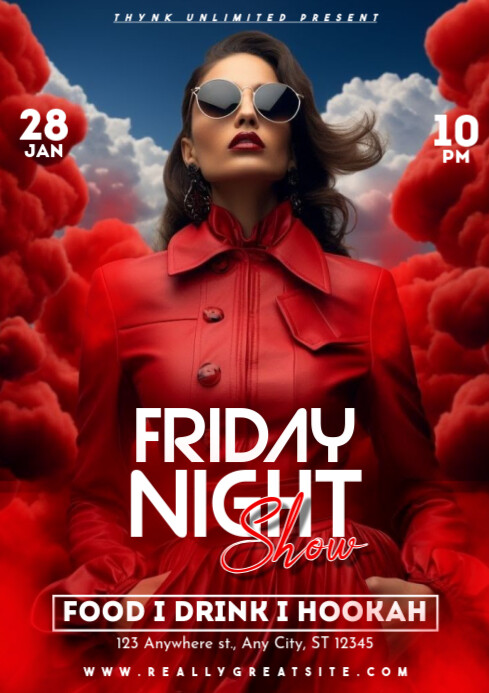 Plantilla de Friday Night | PosterMyWall