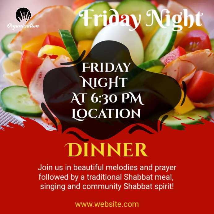 Friday Night Dinner Template | PosterMyWall