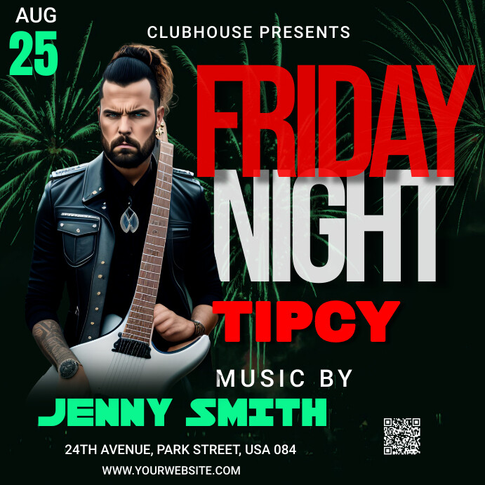 Plantilla de Friday night/dj night/club party | PosterMyWall