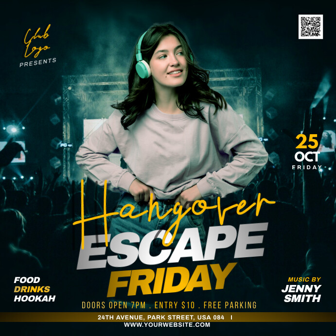 friday night dj party Template | PosterMyWall