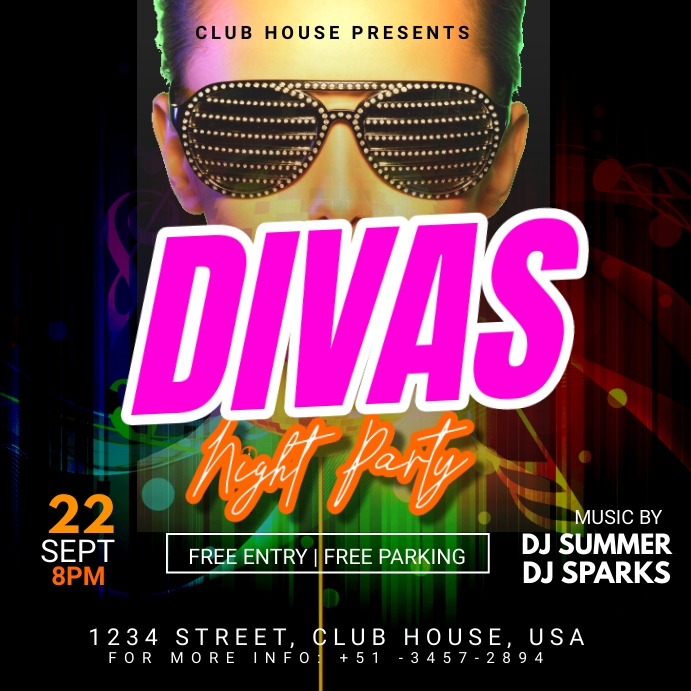 Copy of friday night dj party | PosterMyWall