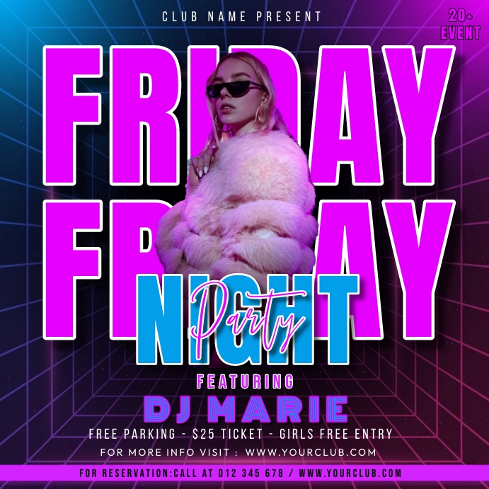 Plantilla de Friday Night Event | PosterMyWall
