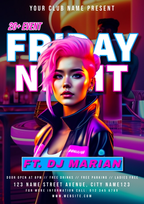 Plantilla de Friday Night Event | PosterMyWall