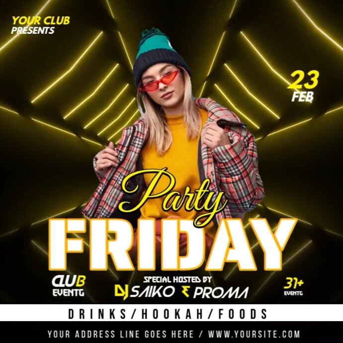 Friday Night Event Video Ads Template | PosterMyWall