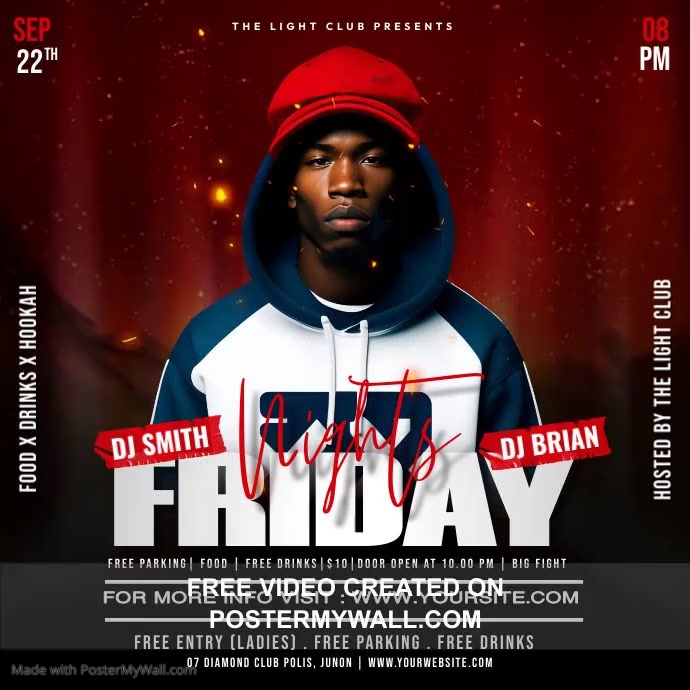 Copy of Friday Night Event Video Ads | PosterMyWall