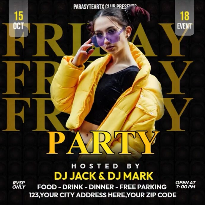 Copy of Friday Night Event Video Ads | PosterMyWall