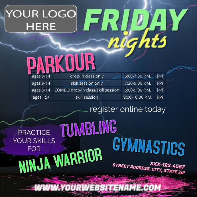 Copy of FRIDAY NIGHT EVENTS | PosterMyWall