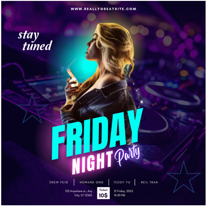Friday night fever Template | PosterMyWall