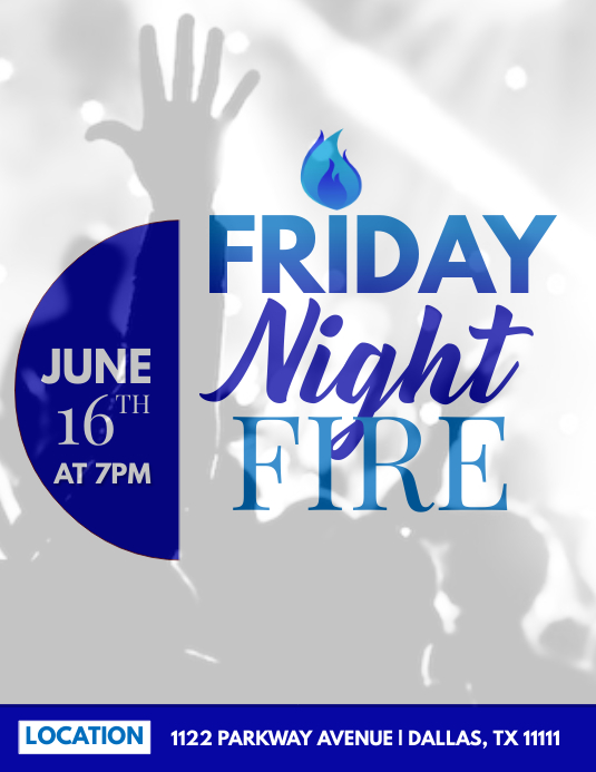 FRIDAY NIGHT FIRE Template | PosterMyWall
