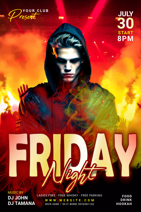 Plantilla de Friday Night Flyer | PosterMyWall