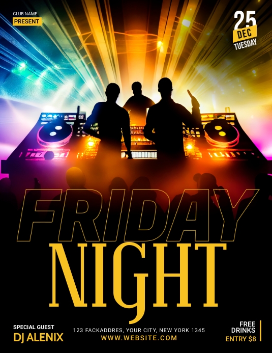 Modèle Friday Night Flyer | PosterMyWall