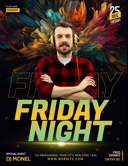 Friday Night Flyer Template | PosterMyWall