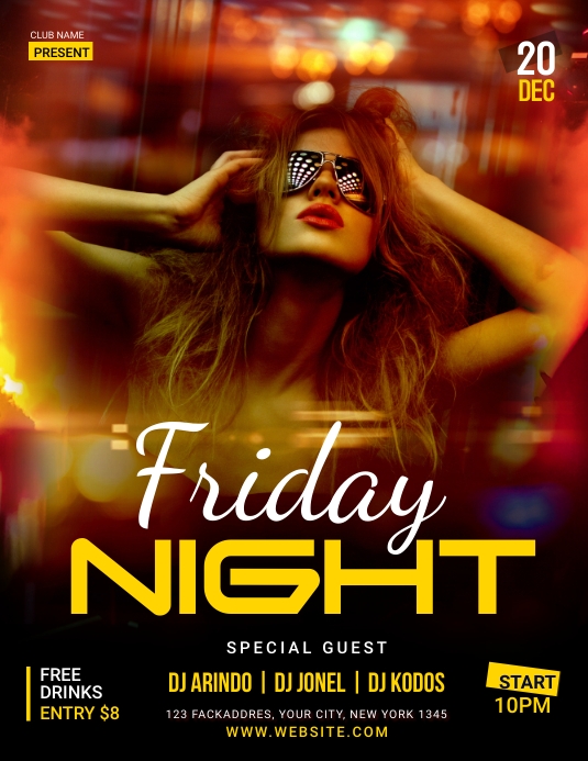 Friday night flyer Template | PosterMyWall