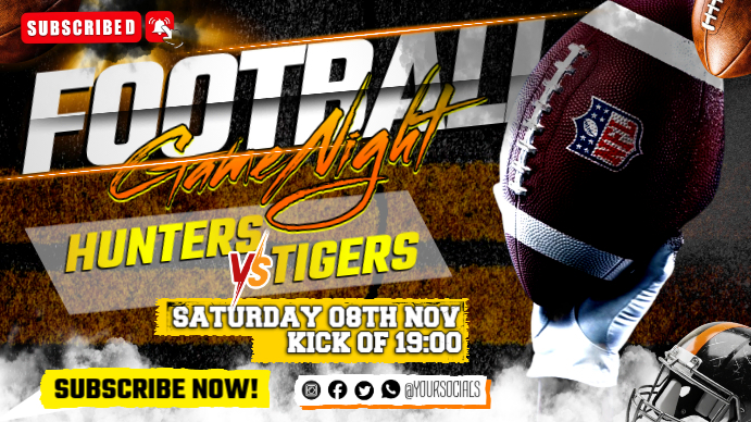 Friday Night Football Showdown Template | PosterMyWall