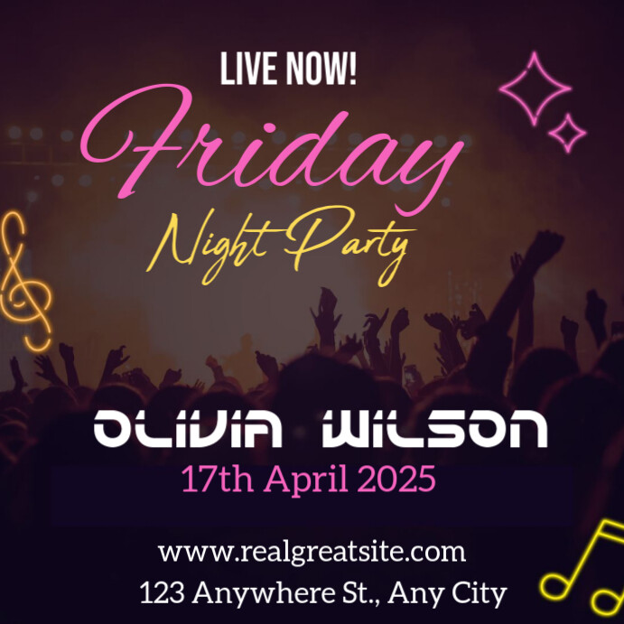 Copy of friday night friday party friday event | PosterMyWall