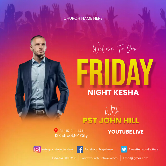 Copy of FRIDAY NIGHT KESHA | PosterMyWall