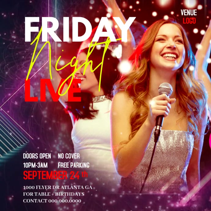 FRIDAY NIGHT LIVE Template | PosterMyWall
