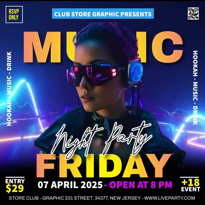 Friday Night Music Template | PosterMyWall