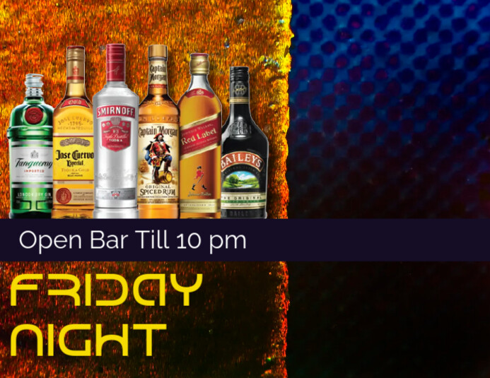 Copy of Friday Night Open Bar Flyer (us Letter) | PosterMyWall
