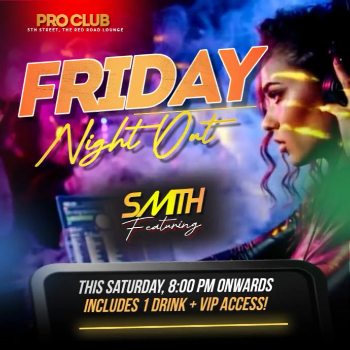 FRIDAY NIGHT OUT ADS Template | PosterMyWall