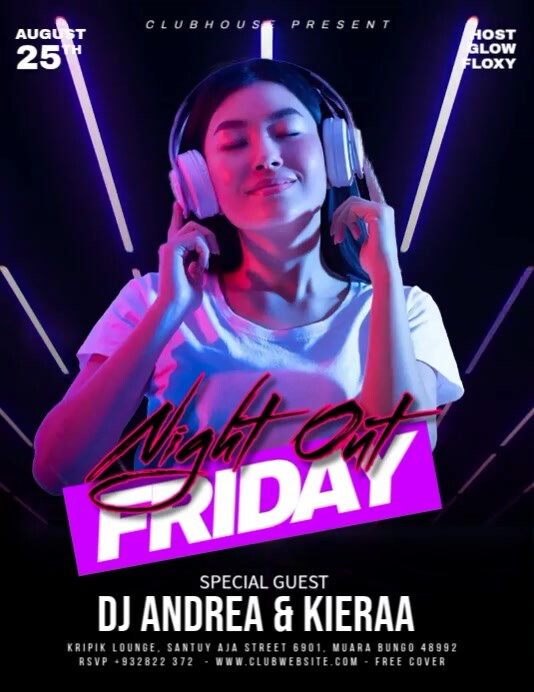 Friday Night Out Templat | PosterMyWall