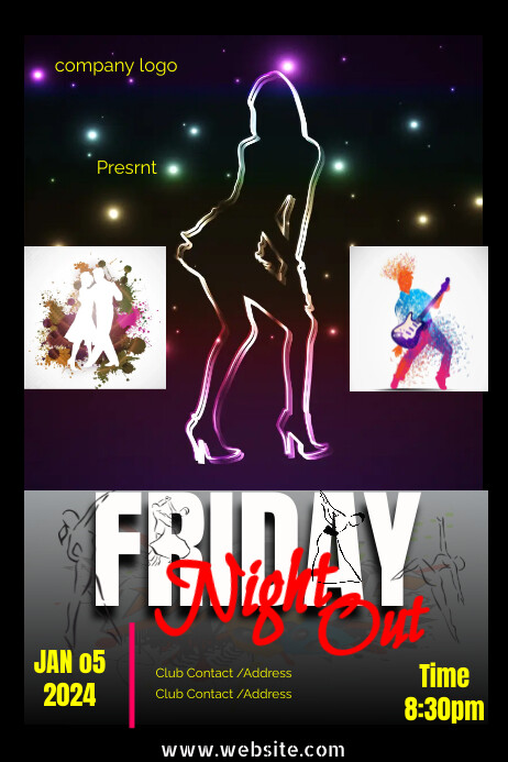 Plantilla de Friday Night Out | PosterMyWall