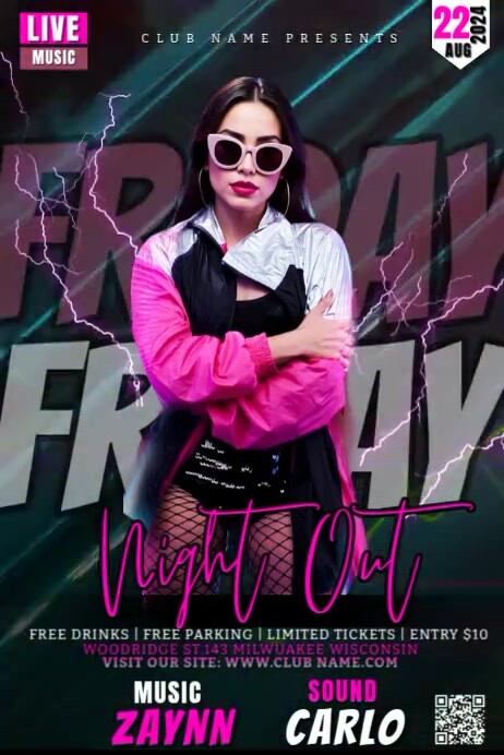 Plantilla de Friday Night Out | PosterMyWall
