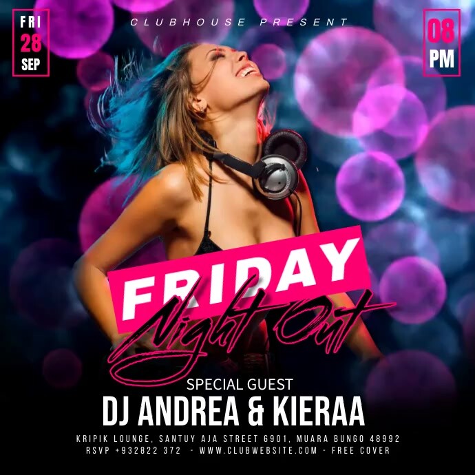 Plantilla de Friday Night Out | PosterMyWall