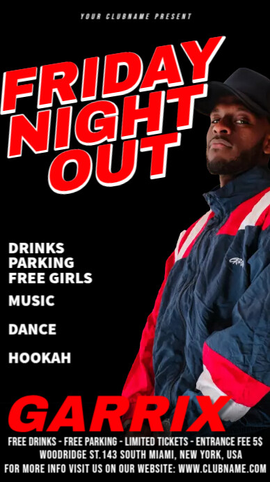 Friday Night Out Templat | PosterMyWall