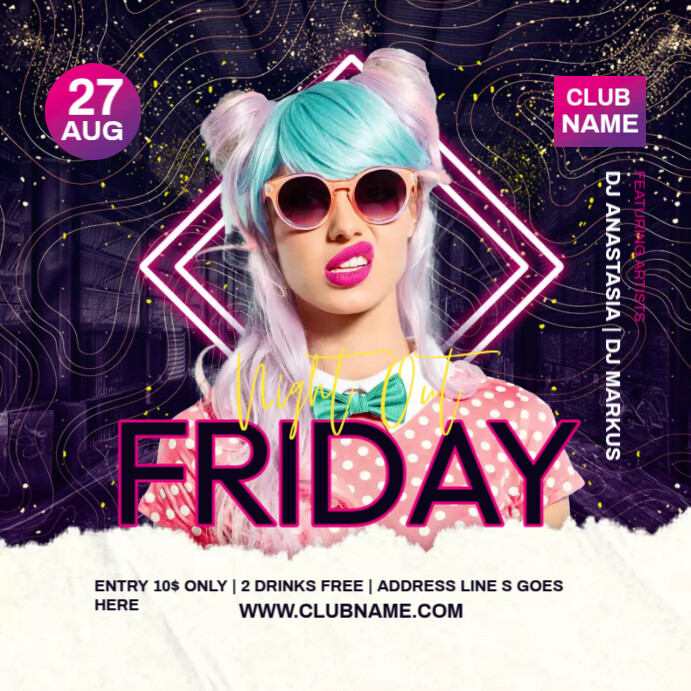 Copy of Friday Night Out Party | PosterMyWall