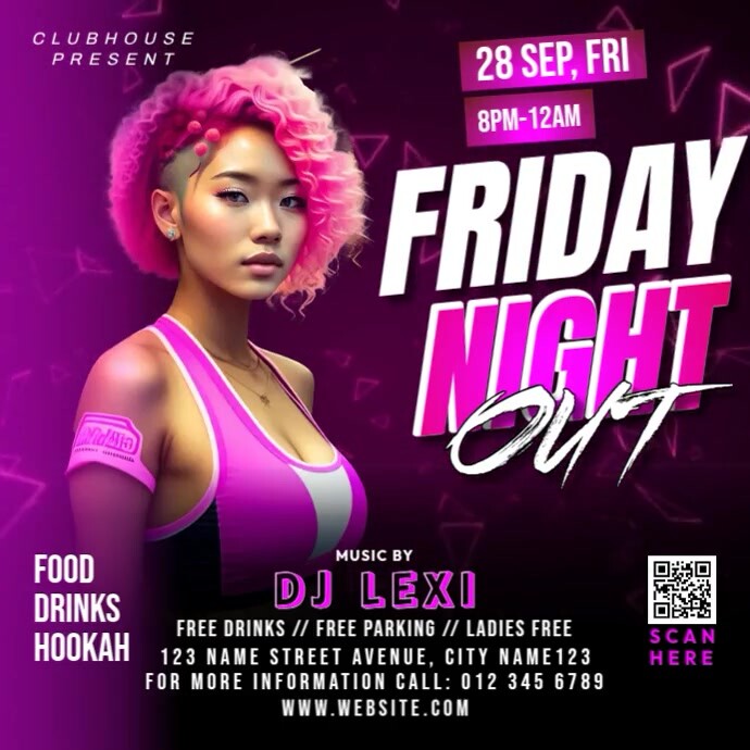 Plantilla de Friday Night Out Video Ads | PosterMyWall