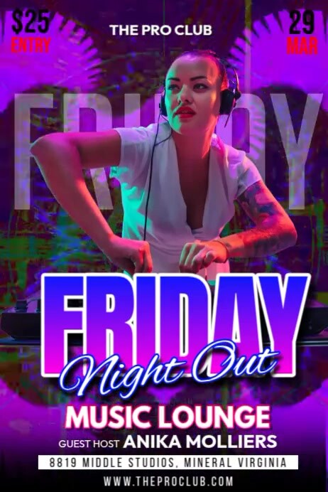 Friday Night Out Video Template | PosterMyWall