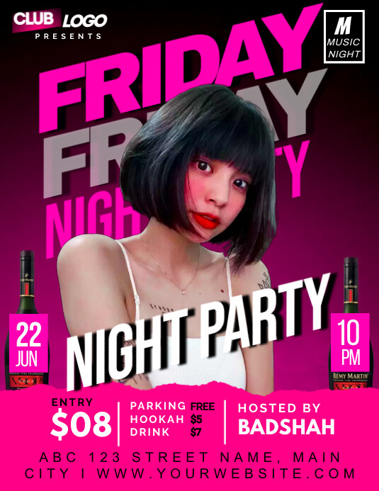 friday night party/18+event/musical night Template | PosterMyWall