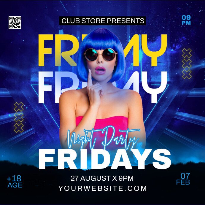 Friday Night Party Ads Template | PosterMyWall